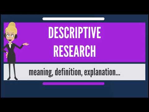 What is DESCRIPTIVE RESEARCH meaning - Brain Dose