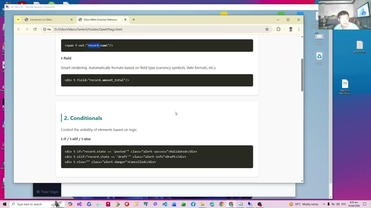 13 Introduction to QWEB Report Generation for Odoo 19