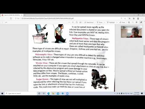 Class VII Chapter - Computer Viruses | Definition of Virus and its types