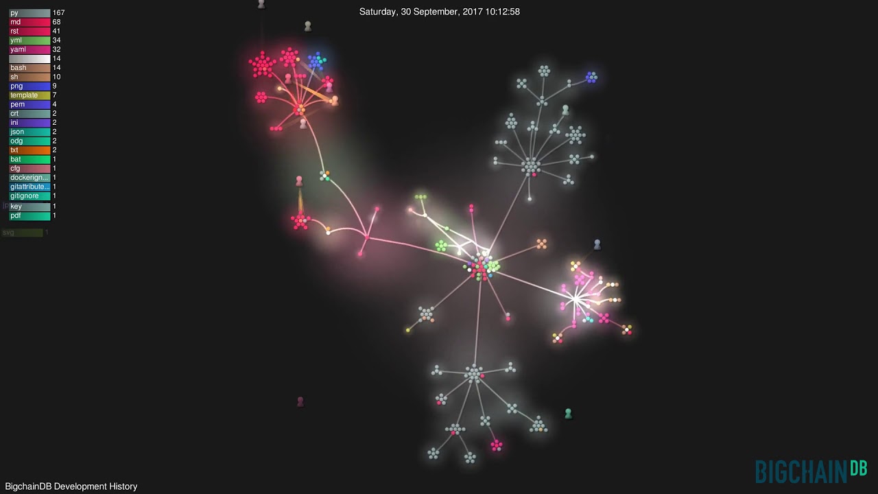 BigchainDB Development History | Gource Git Visualization