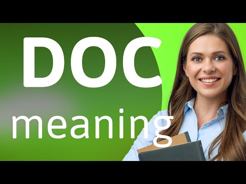 Doc | DOC definition
