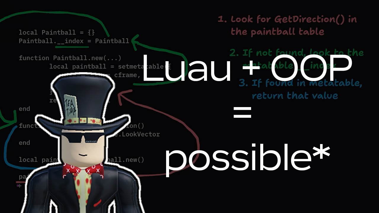 How to use OOP with Luau on Roblox