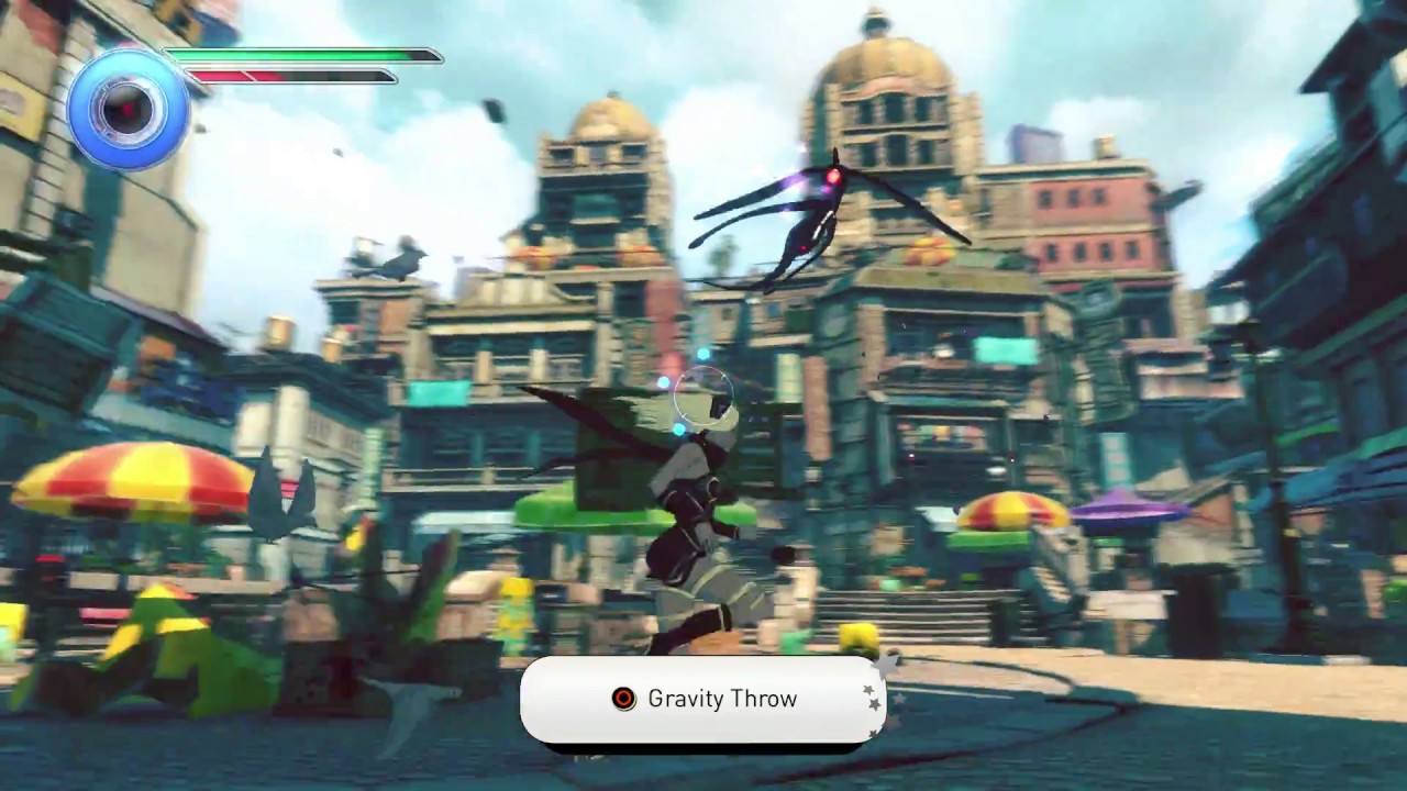 Gravity Rush 2 - Attack, Stasis Fields, Gravity Throw & Reticle Targeting Circle Gameplay Tutorial