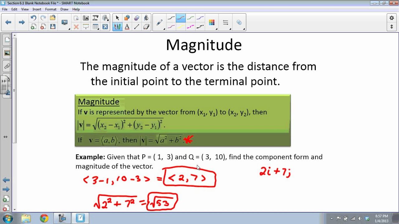 Introduction to Vectors Part 1 (6.1)