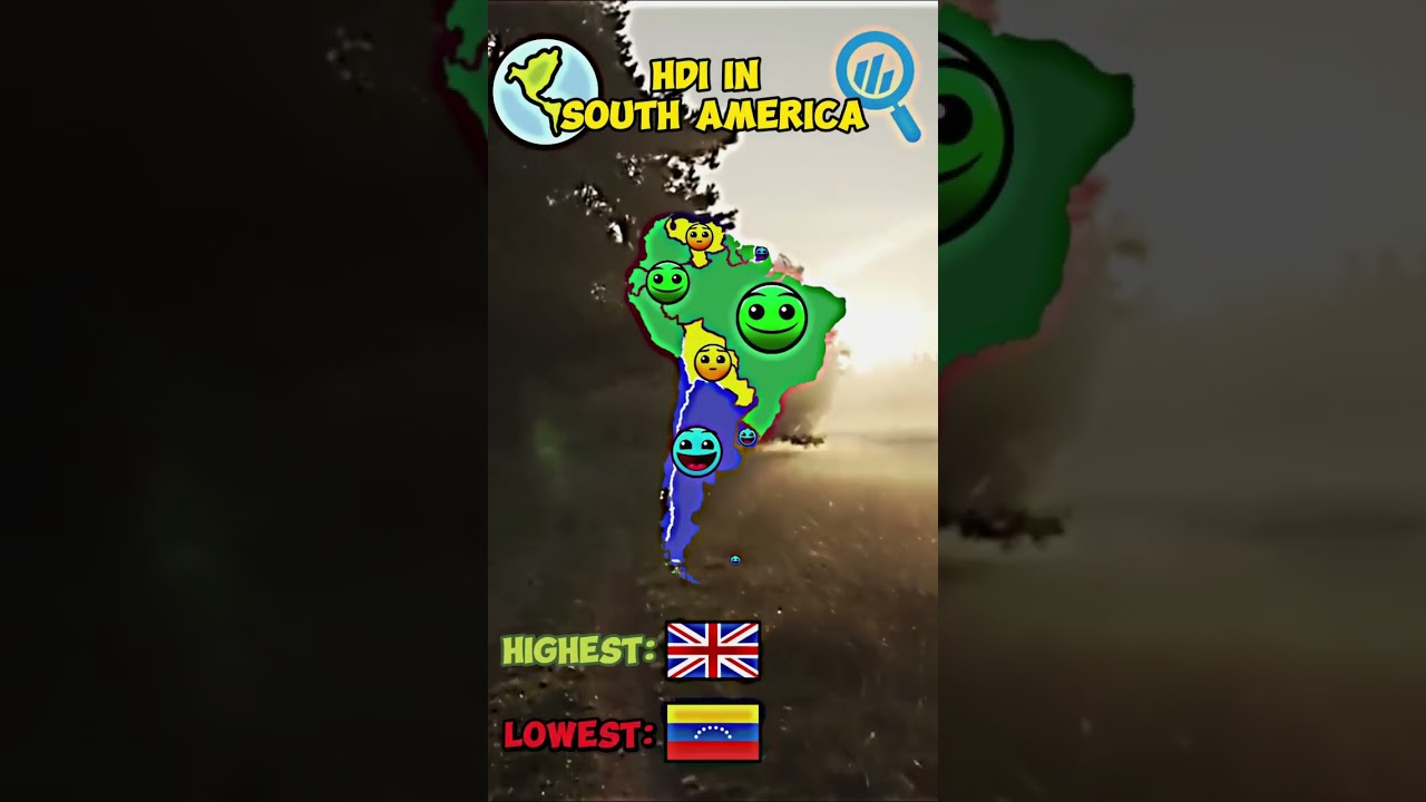 HDI in south america #shorts #geography #trending #viral #trending #mapping #maps