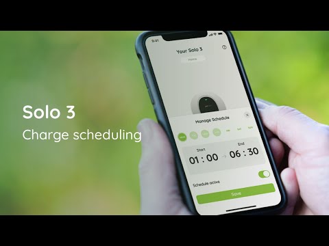 How to use charge scheduling with my Solo 3 #EV home charger