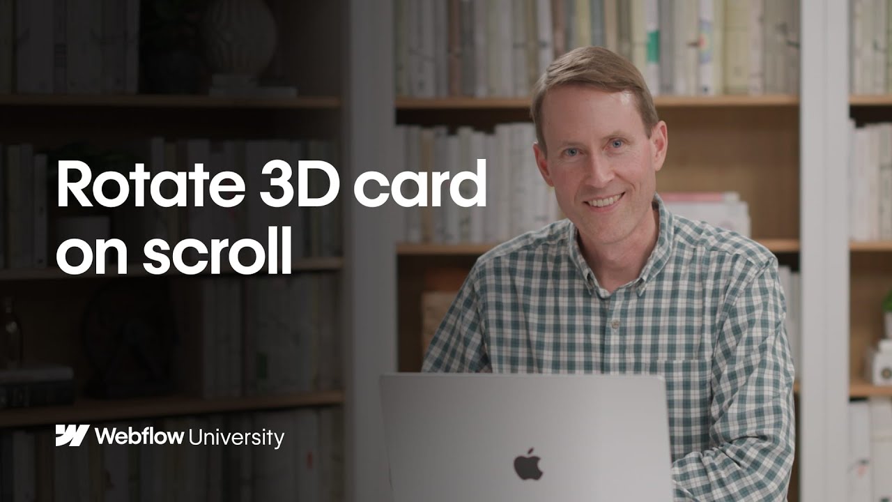 Scroll-based 3D card animation powered by GSAP Interactions in Webflow