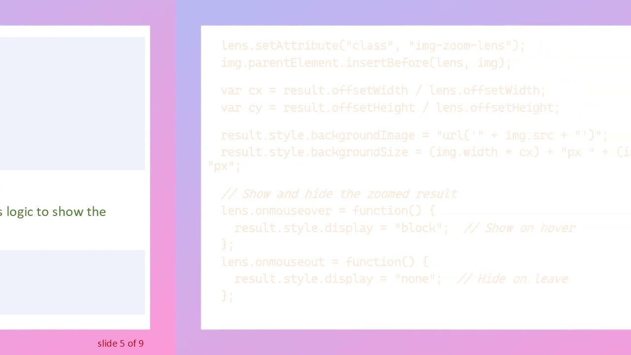 Implementing a Mouse Hover Image Zoom Feature that Only Displays on Hover