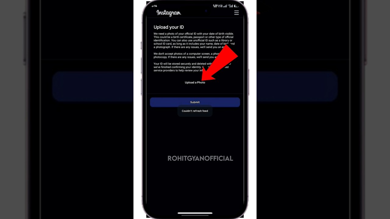 Upload your ID || Upload your ID Instagram problem ko solve kaise karen || upload a photoproblem2025