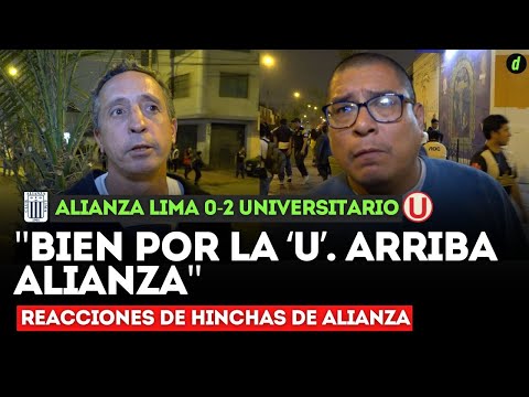 HINCHAS DE ALIANZA LIMA reaccionan tras derrota en la FINAL ante UNIVERSITARIO | Depor