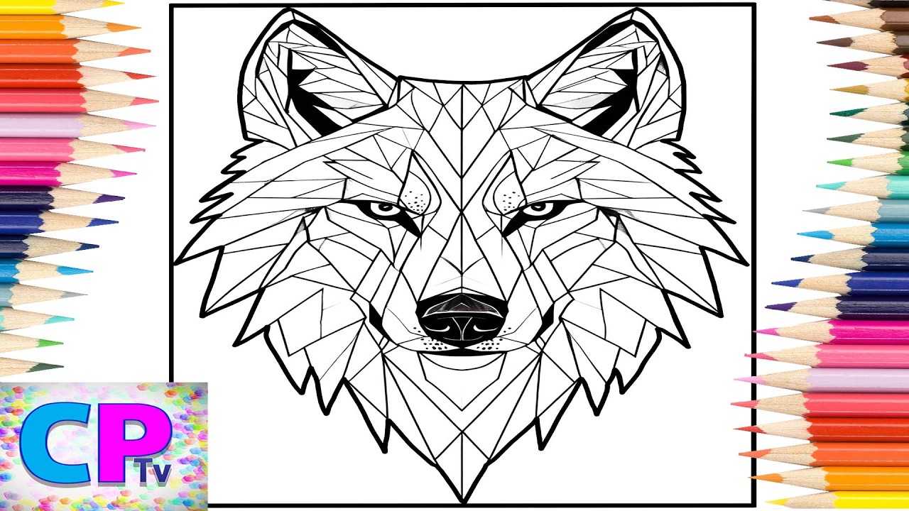 Wolf Mandala/Colorful Mandala Picture/Creative Drawing/Art Therapy/Calming by Colors/Animals