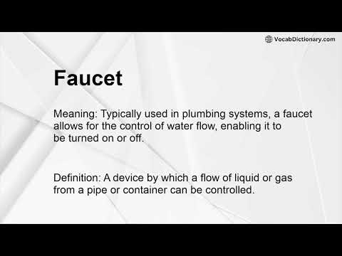 Faucet Meaning