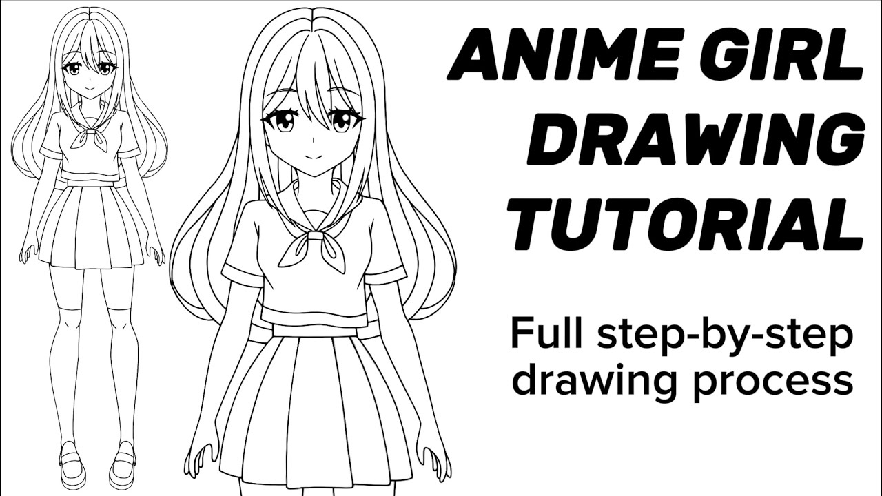 Anime Girl Drawing Tutorial | How to Draw Anime Girls For Beginners (Full Process Tutorial)