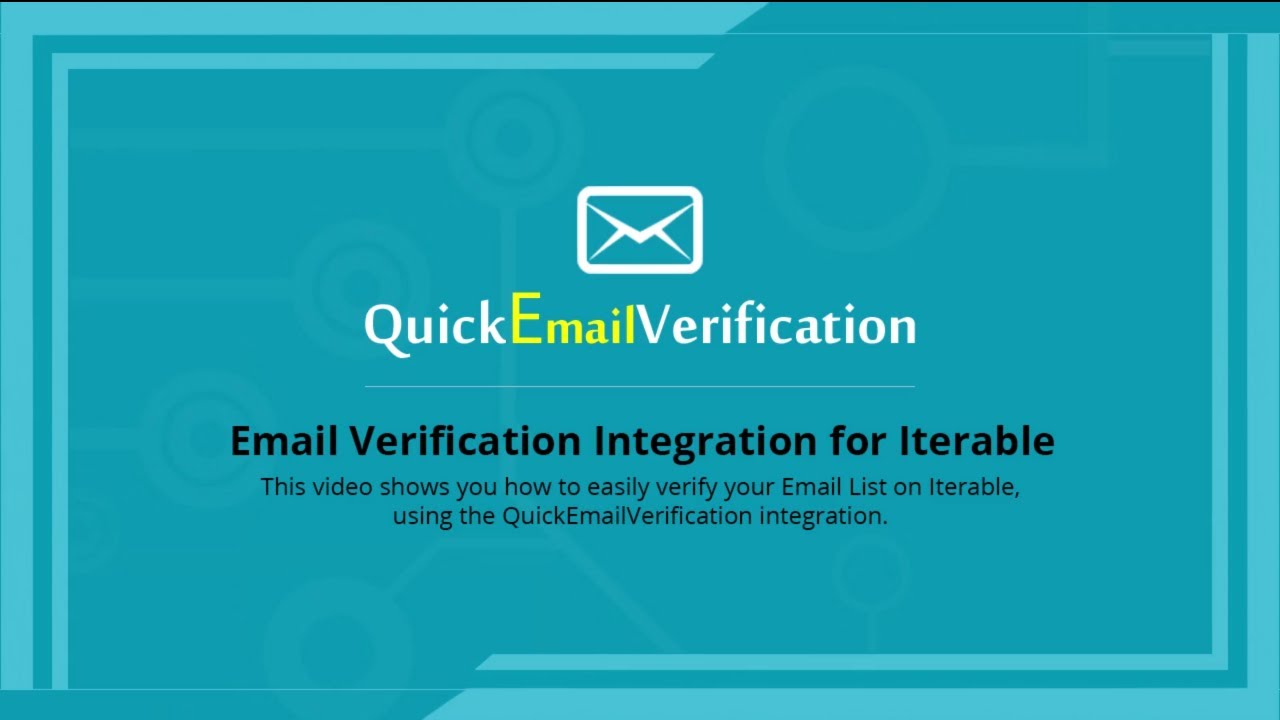 Iterable integration with QuickEmailVerification - How to use the integration
