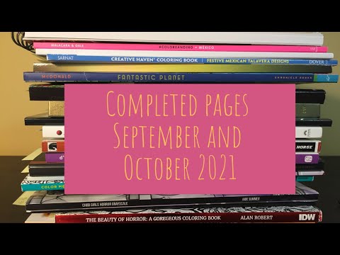 Completed Coloring Pages September and October 2021