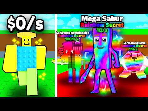 STARTING OVER as NOOB with EVERY RAINBOW SECRET BRAINROT in Roblox Steal a Brainrot!