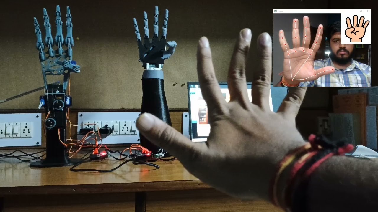 Robotic Arm Control with Image Processing | Prosthetic | Bionic | Real-time control