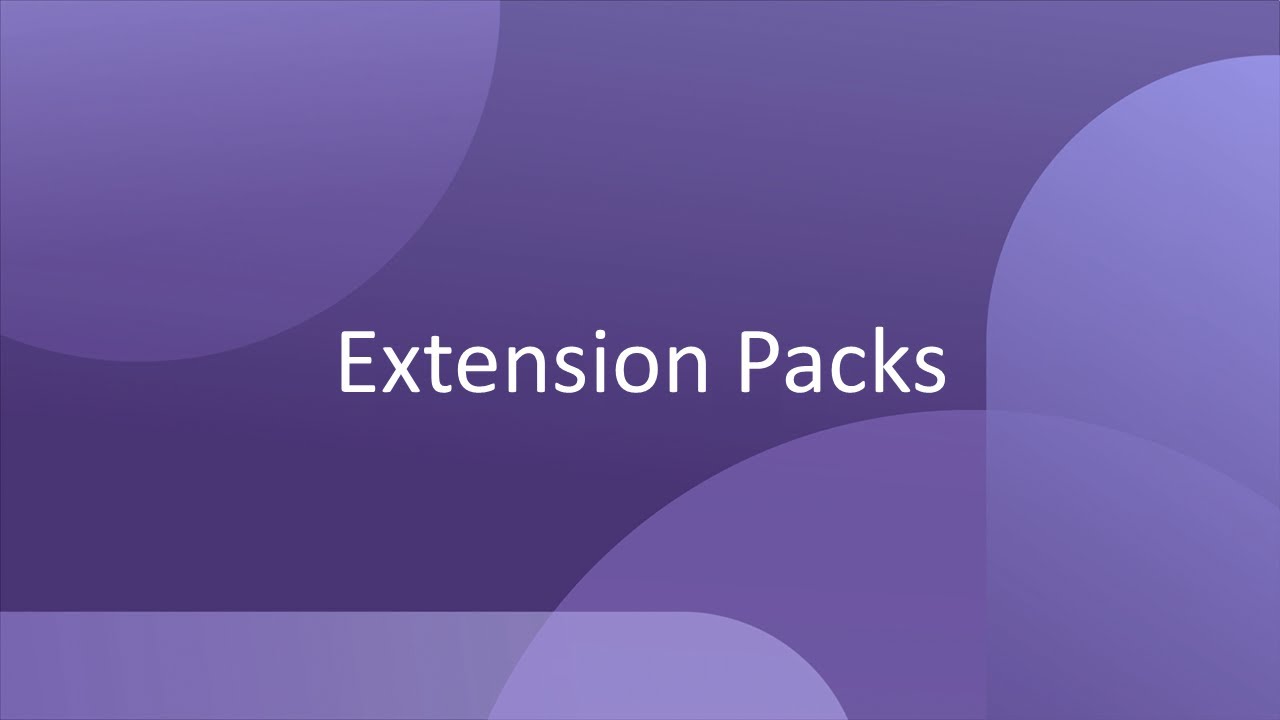 Extension Packs