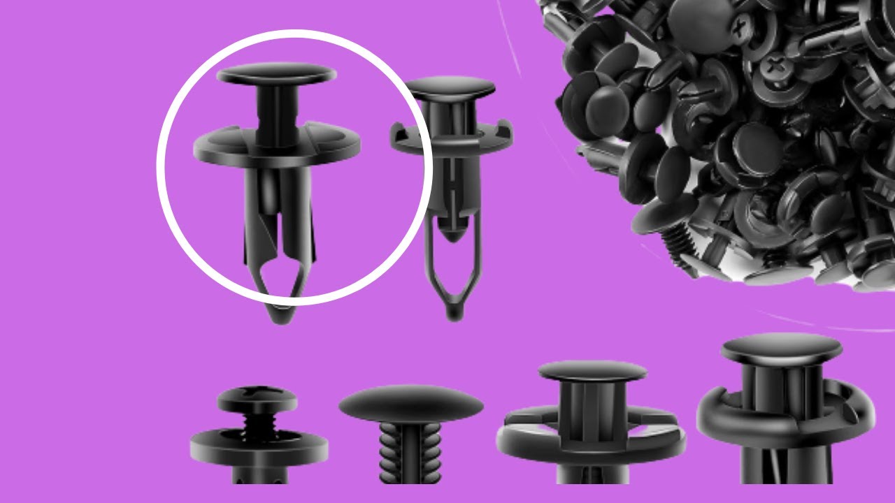 GRC-47 Universal Plastic Fender Clips,200 Pcs Push Bumper Fastener Rivet