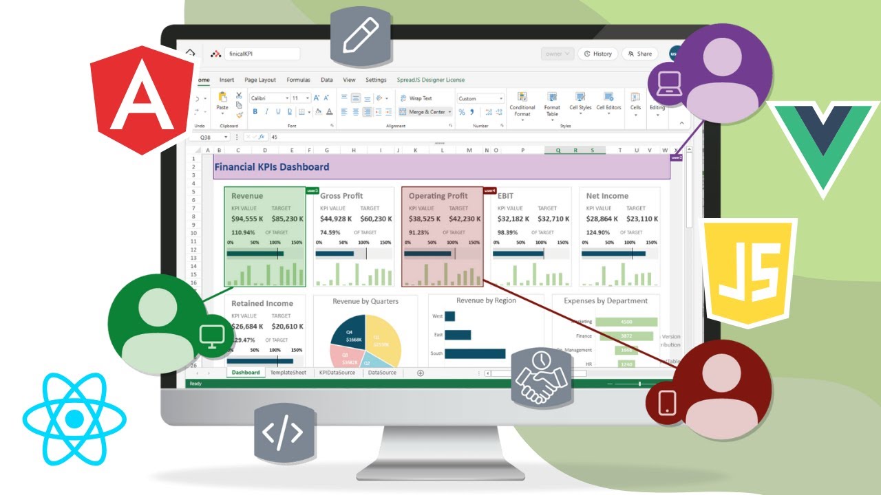 New SpreadJS Real-Time Collaboration in JavaScript Spreadsheet Web Apps