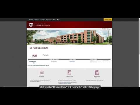 My Parking Account | How To Update Your License Plate | Transportation Services