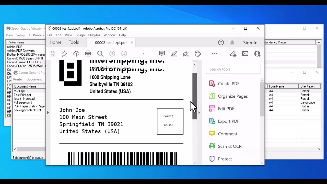 How to view Zebra print jobs zpl files as a pdf in the print queue with Spool Queue Viewer++