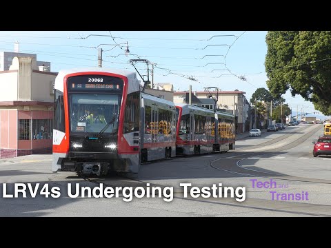 ⁴ᴷ ᴴᴰᴿ San Francisco Muni Siemens LRV4s 2086 and 2089 Undergoing Testing