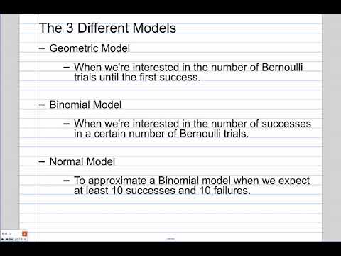 Probability Models Lecture w/ Example
