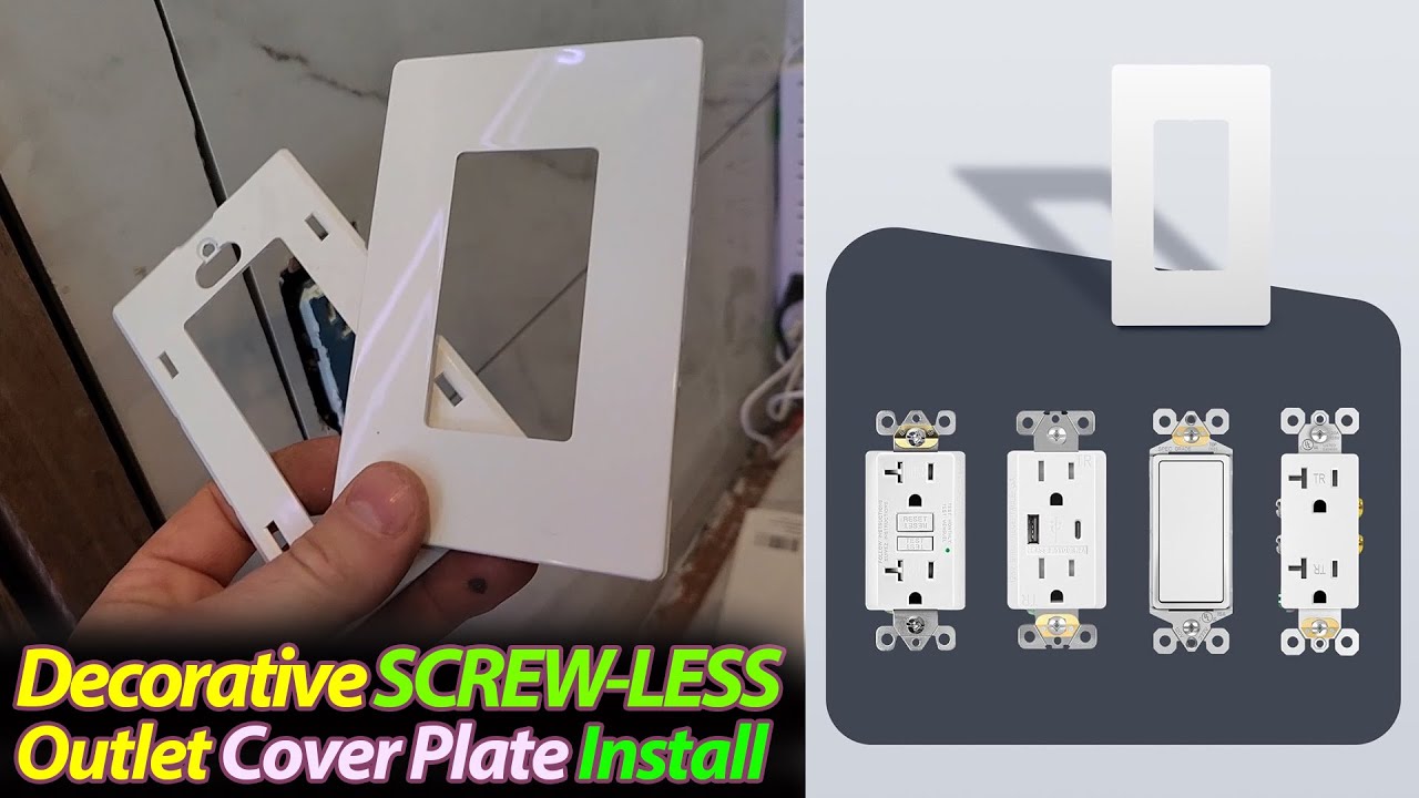 How to Install Screwless Wall Plate Cover - No Screw Outlet Cover Install