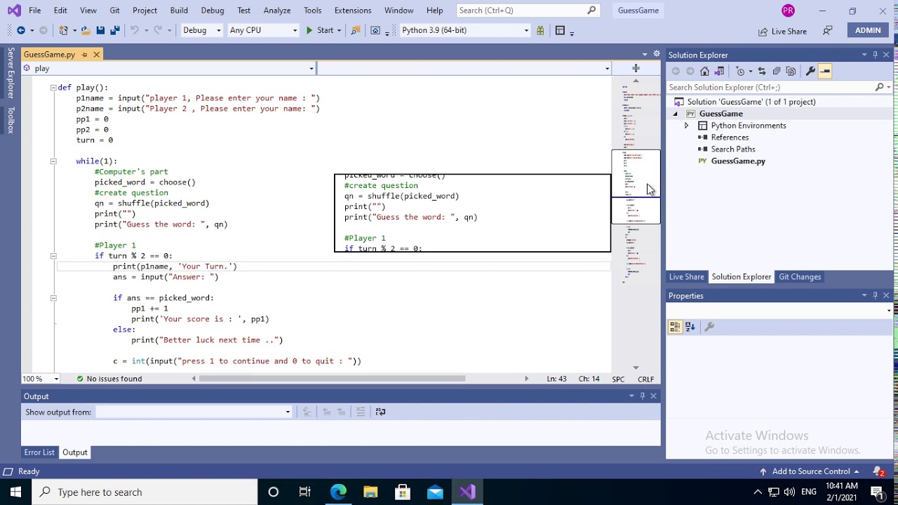 Python program for jumble word game with source code