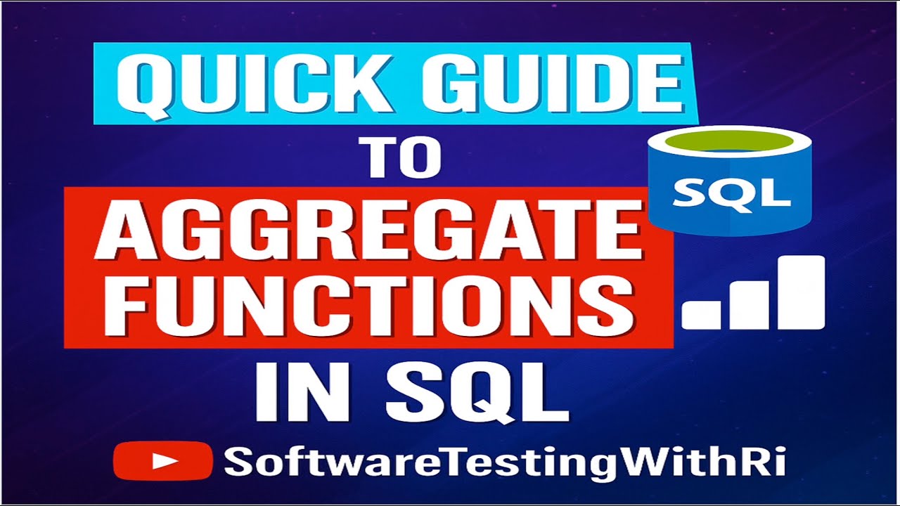 Quick Guide to Aggregate Functions in SQL — A Must for Testers!