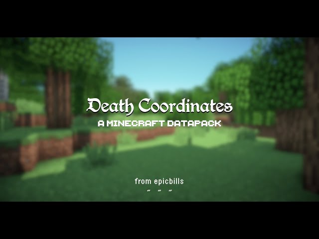 ☠ Death Coordinates ☠ Minecraft Data Pack