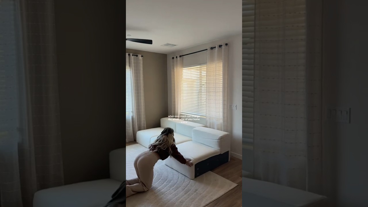 Modular couch unboxing ☁️🎧 #shorts