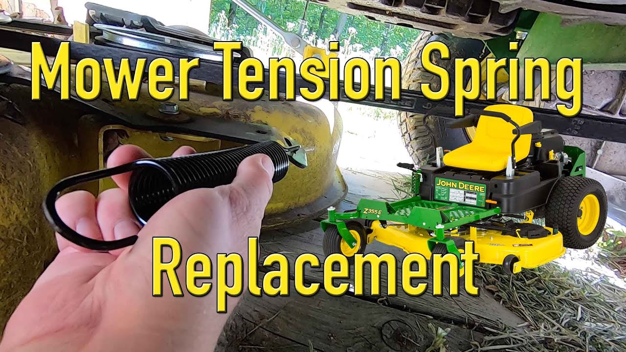 John Deere Zero Turn Z335E Belt Tension Spring Replacement How To