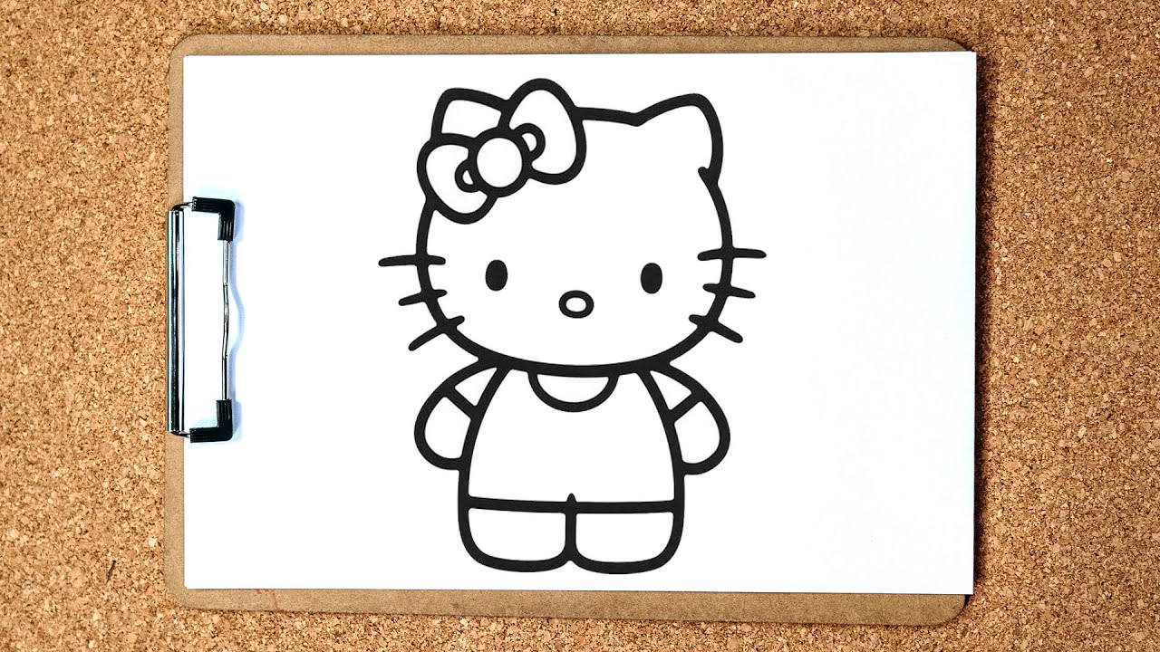 COMO DESENHAR A HELLO KITTY FÁCIL