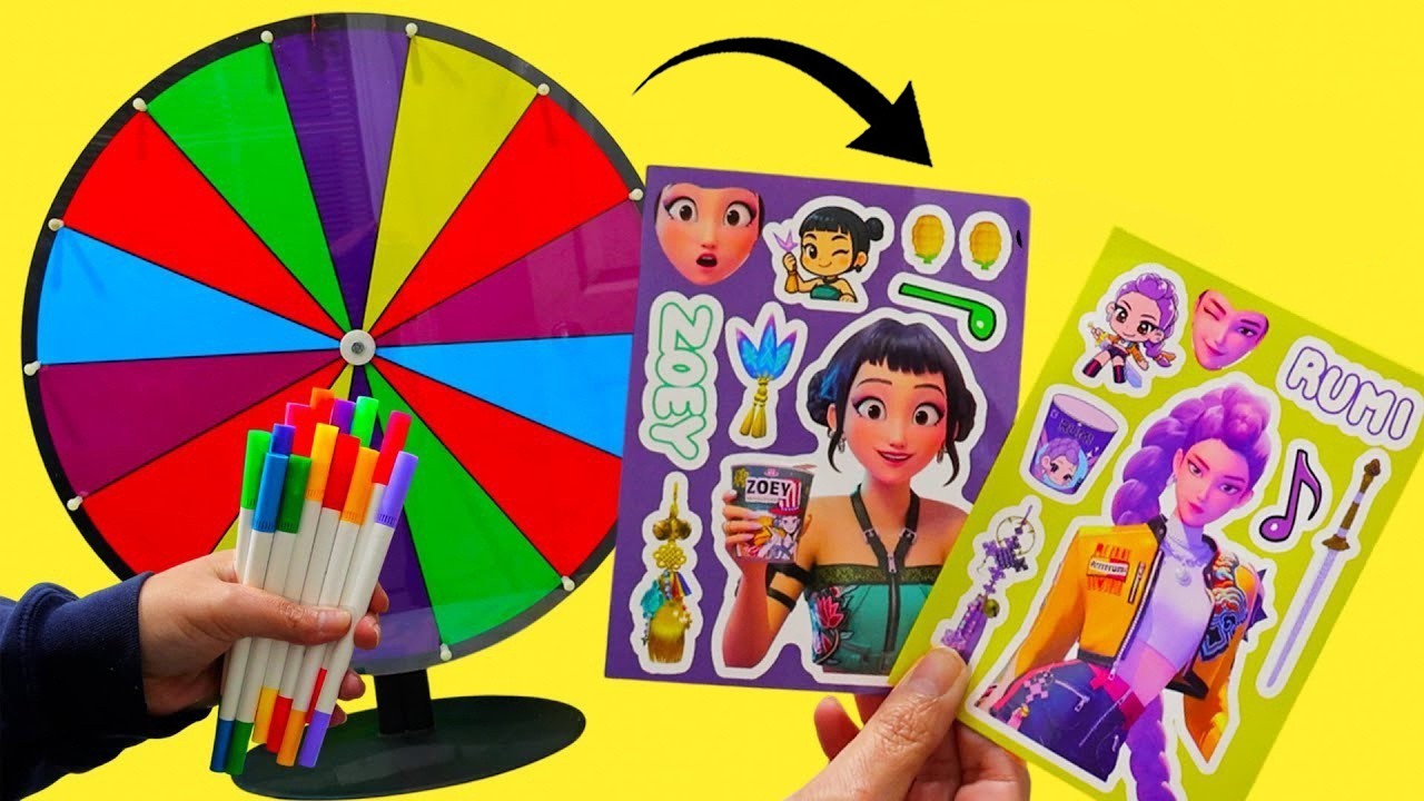 KPop Demon Hunters Color Wheel Activities