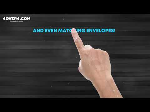 Printed Velvet Laminated Invitations | 4OVER4.COM