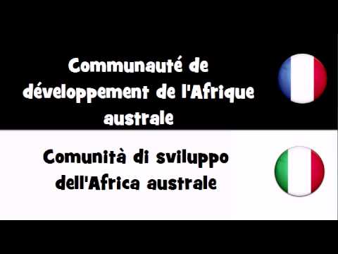 Traduction en 20 langues # Communauté de développement de l'Afrique australe