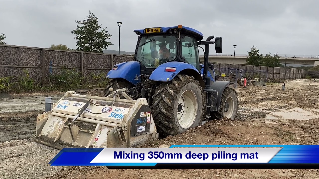 Piling mat stabilisation