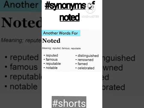 Synonyms of noted|Daily vocabulary builder|Learn spoken English in one minute #advancedvocabulary