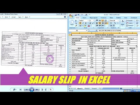 HOW TO MAKE A SALARY SLIP IN EXCEL