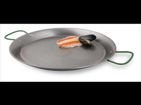 Paderno World Cuisine 18.5 Inch Polished Carbon Steel Paella Pan