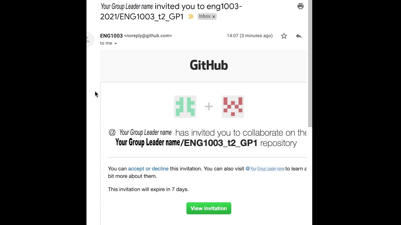 AAE2004 - GitHub Project - Create a new GitHub repository and invite collaborators