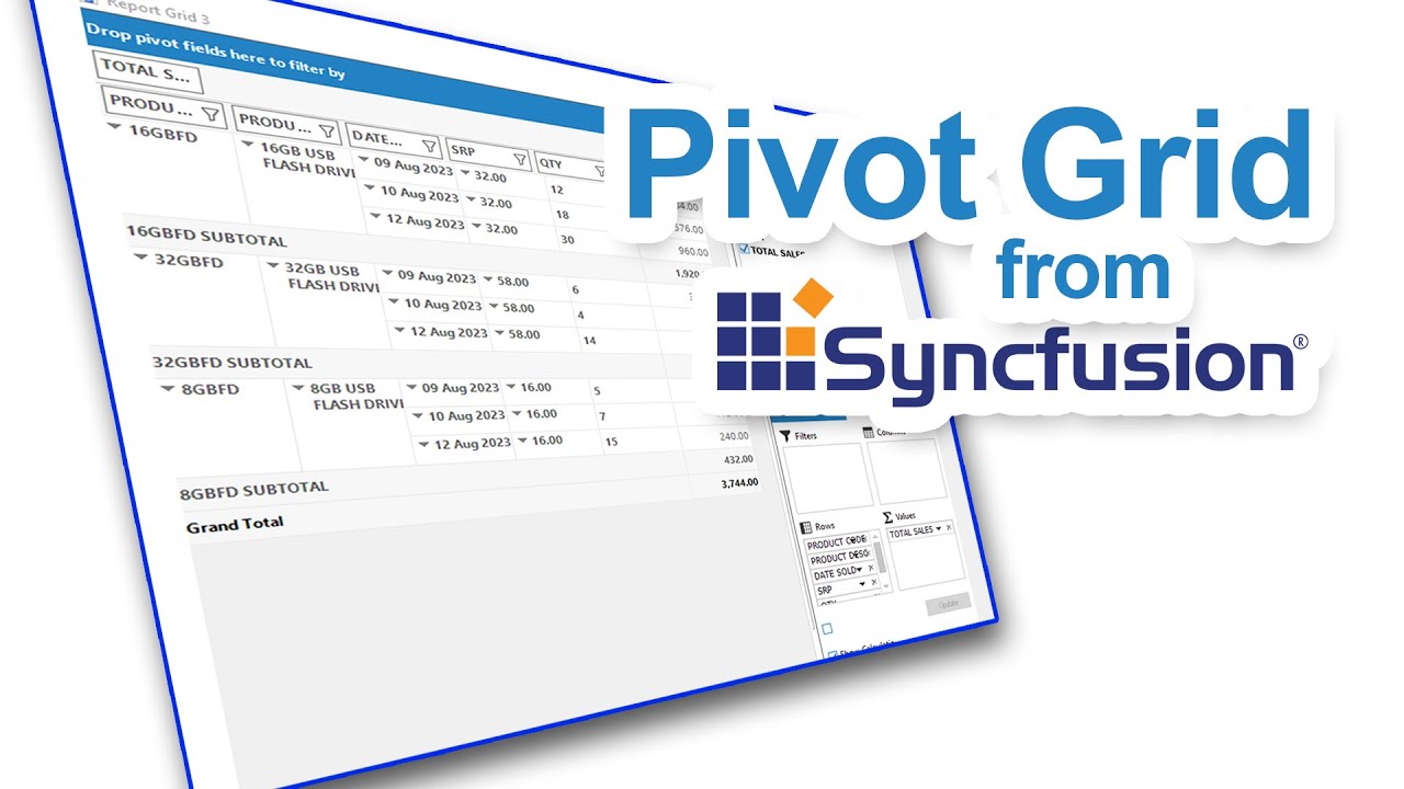 Populating Syncfusion Pivot Grid Control from SQL Server Database #syncfusion #pivotgrid #sql