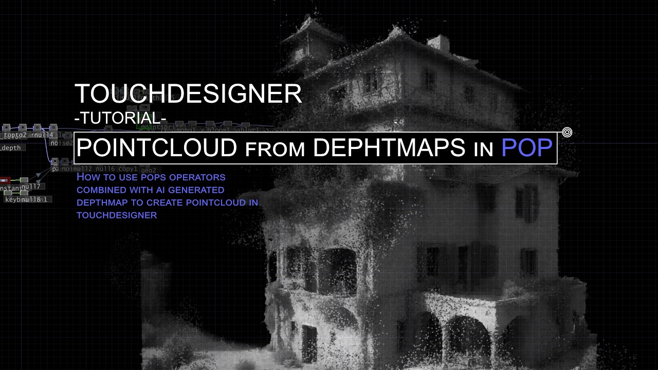 Pointcloud from Depthmap using POPs operator in Touchdesigner.