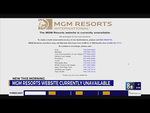 MGM Resorts website currently unavailable
