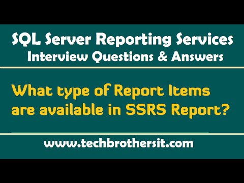 What type of Report Items are available in SSRS Report-SSRS Interview Questions and Answers