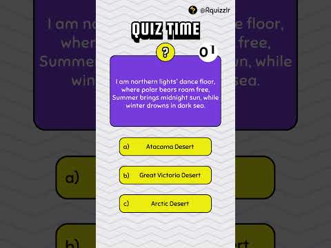 π World's Most Famous Deserts Quiz | Geography Trivia, Facts, Challenge #shorts
