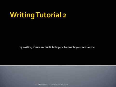 Writing ideas and article topics to reach your audience