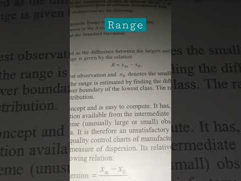 The range definition, formula and coefficient of range in statistics #statistics #range #dispersion